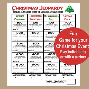 Christmas Trivia Game, Christmas Jeopardy, Christmas Seniors Game ...