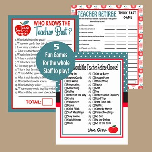 Retirement Games, Teacher Retirement Party, Retirement Trivia, Virtual ...