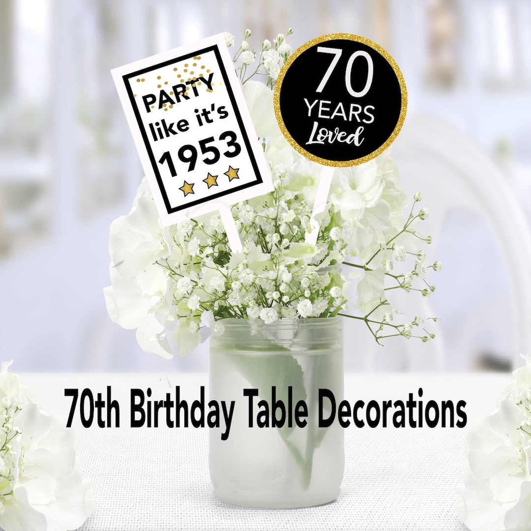 70th Birthday Table Decorations 70 Birthday Party Decor 1953 - Etsy