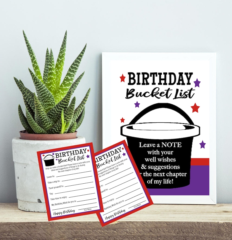 Bucket List Suggestions Birthday Bucket List Sign Birthday - Etsy