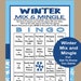 Winter Icebreaker Bingo, Mix and Mingle Icebreaker, Large Group Game ...