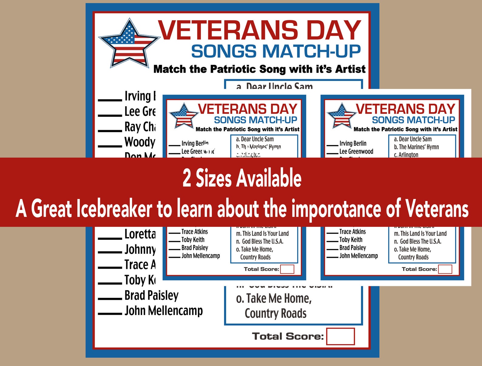 Veterans Day Games, Veterans Day Icebreaker, Veterans Day Quiz ...