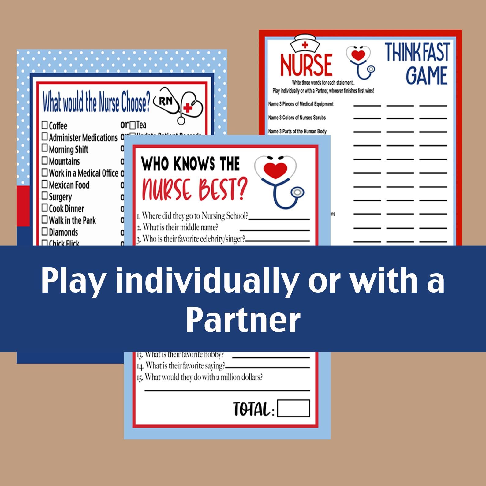 Nurse Appreciation Week Games, Nurse Trivia Games, Fun Nurse Birthday ...