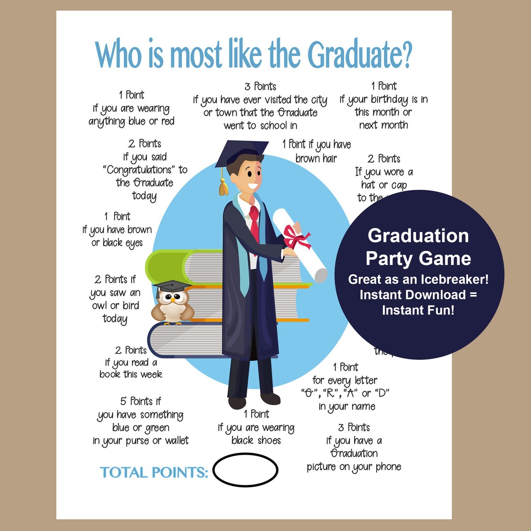 Graduation Games, 2023 High School Grad Game, Graduation Printable ...