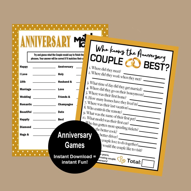 Anniversary Games, 25th, 25th, 40th, 50th, 55th, 60th, 70th Anniversary ...