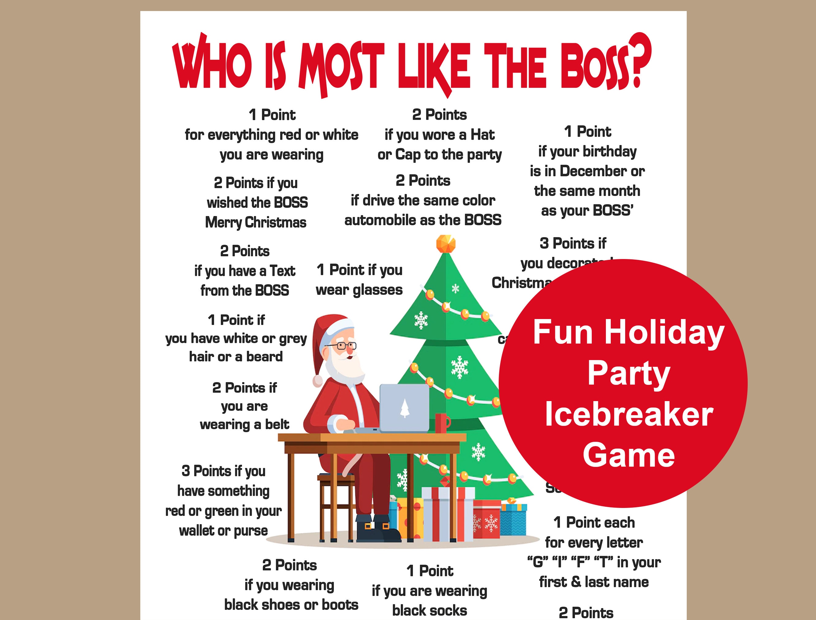 Office Party Game, Holiday Work Party Games, Office Christmas Party ...