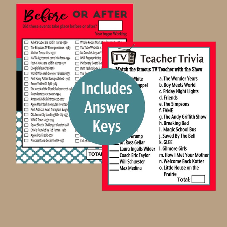 Retirement Games Teacher Retirement Party Retirement Trivia - Etsy