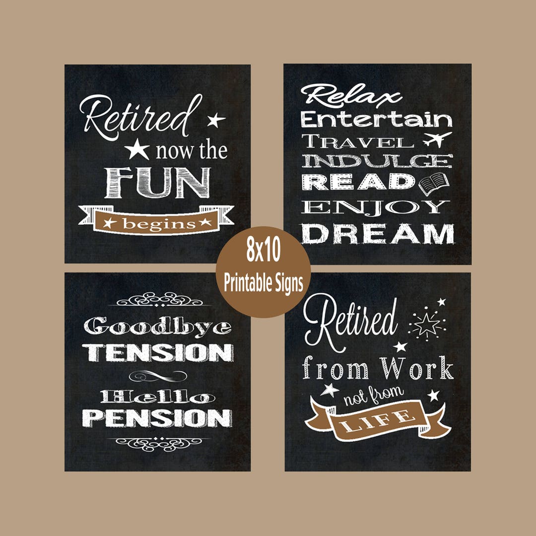 Retirement Party Signs, Retirement Decorations, Retirement Prints ...