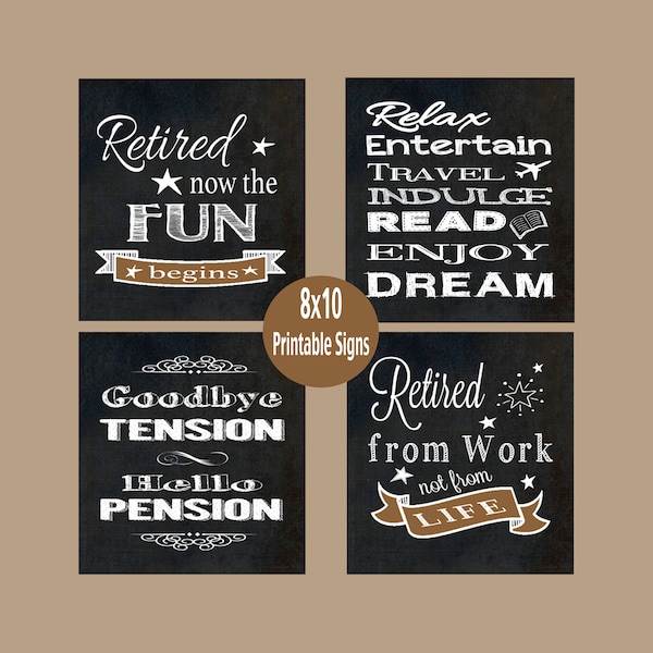 Retirement Signs - Etsy