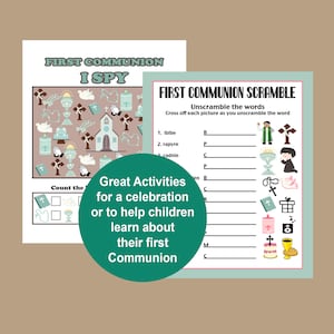First Communion Games, First Holy Communion Activities, Word Search, I ...