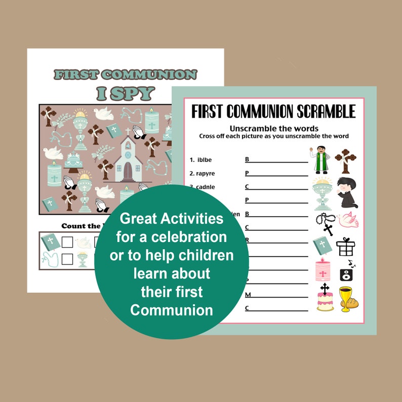 First Communion Games, First Holy Communion Activities, Word Search, I ...