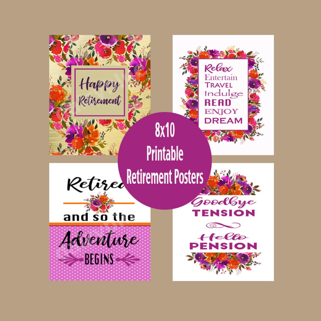 Retirement Signs, Fall Retirement Party, Retirement Gift, Coworker ...