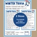 Winter Trivia Game, Printable Winter Game, Fun Winter Games, Winter ...