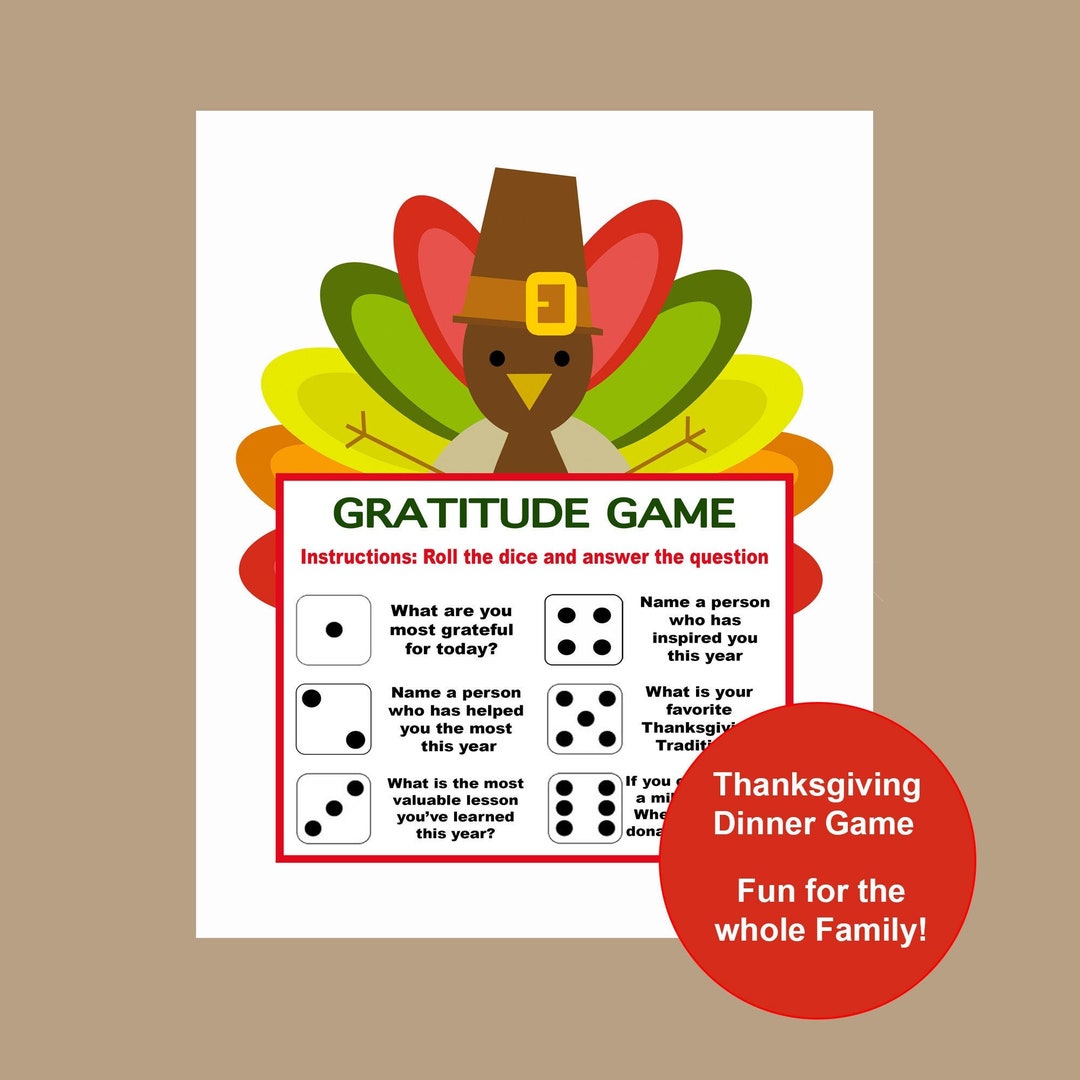 Thanksgiving Gratitude Game, Thanksgiving Party Game, Friendsgiving ...