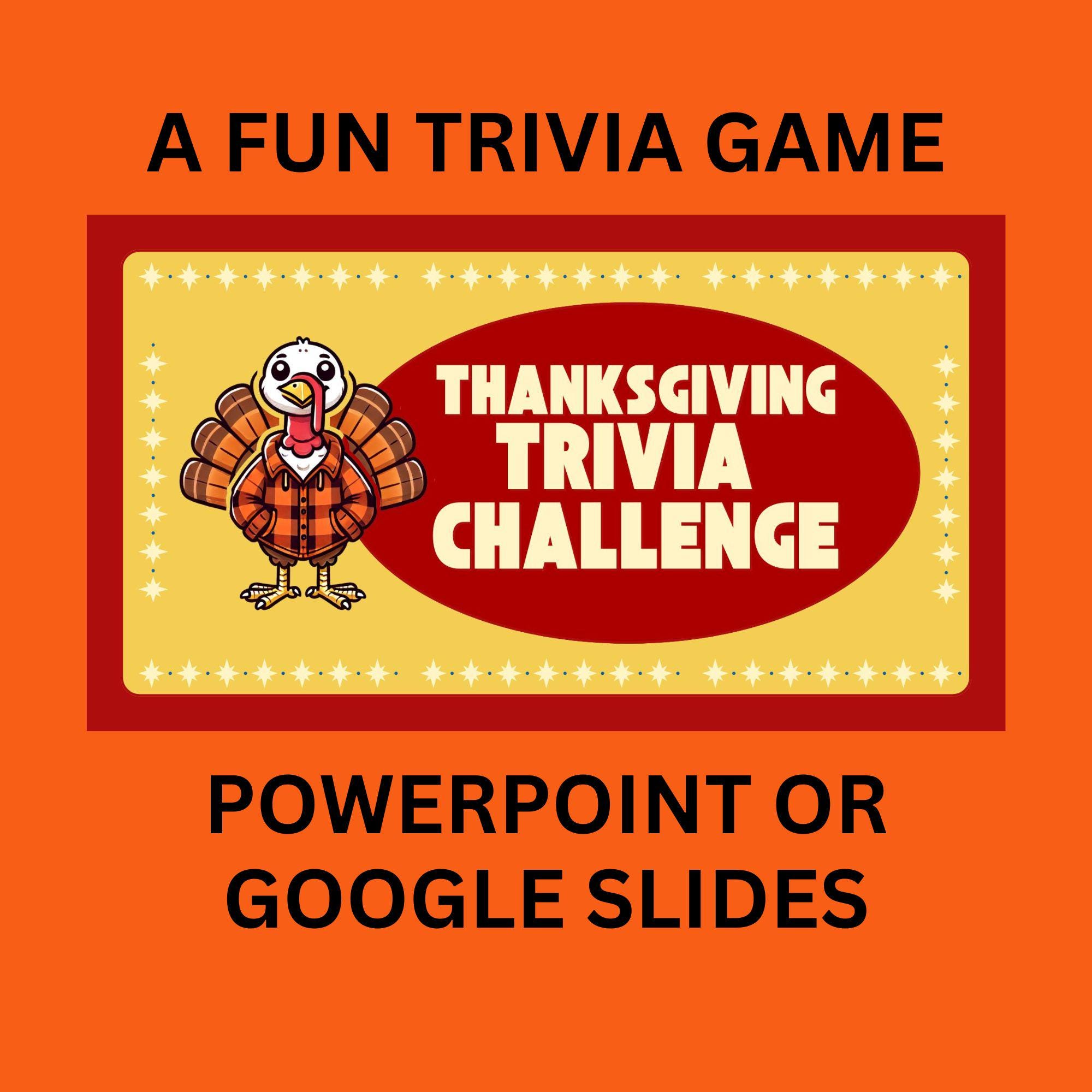 Thanksgiving Trivia Game Thanksgiving Powerpoint Game, Activities for ...