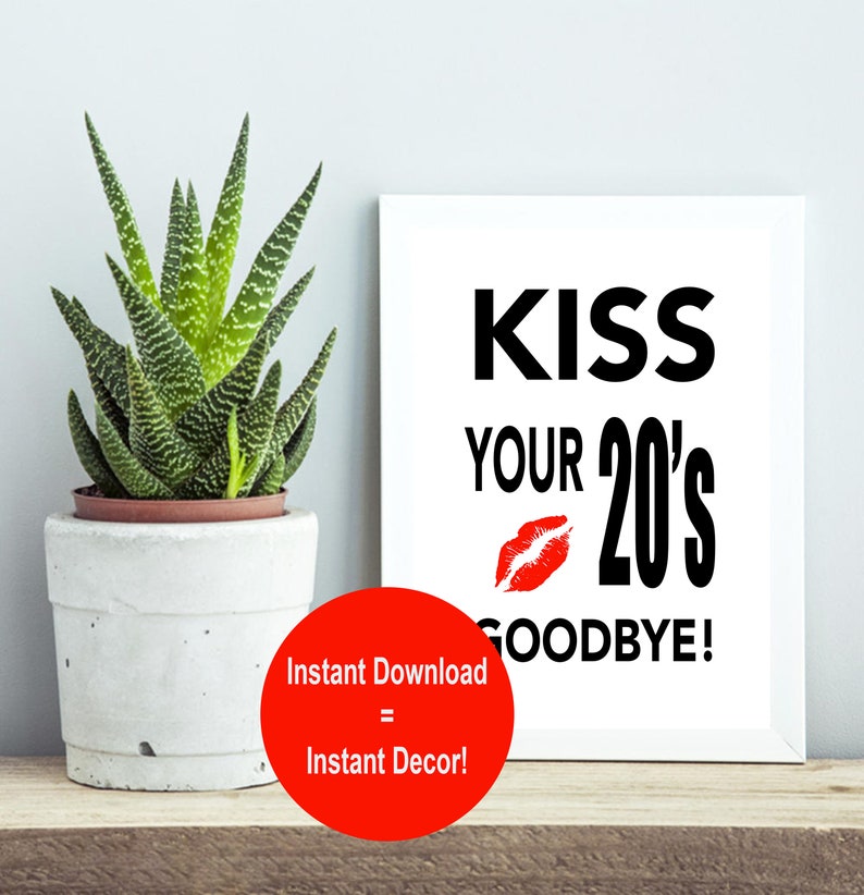 30th Birthday Party Decorations Kiss Your 20's Goodbye - Etsy