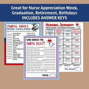 Nurse Trivia Games, Nurse Graduation Games, Nurse Appreciation Week ...