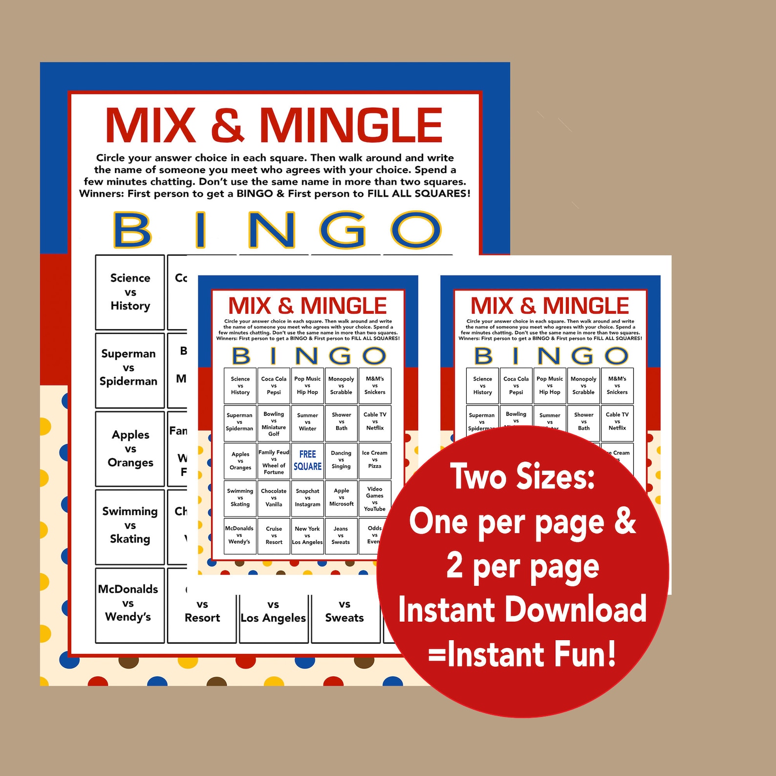 Icebreaker Bingo, Mix and Mingle Icebreaker, Teen Icebreaker Game ...