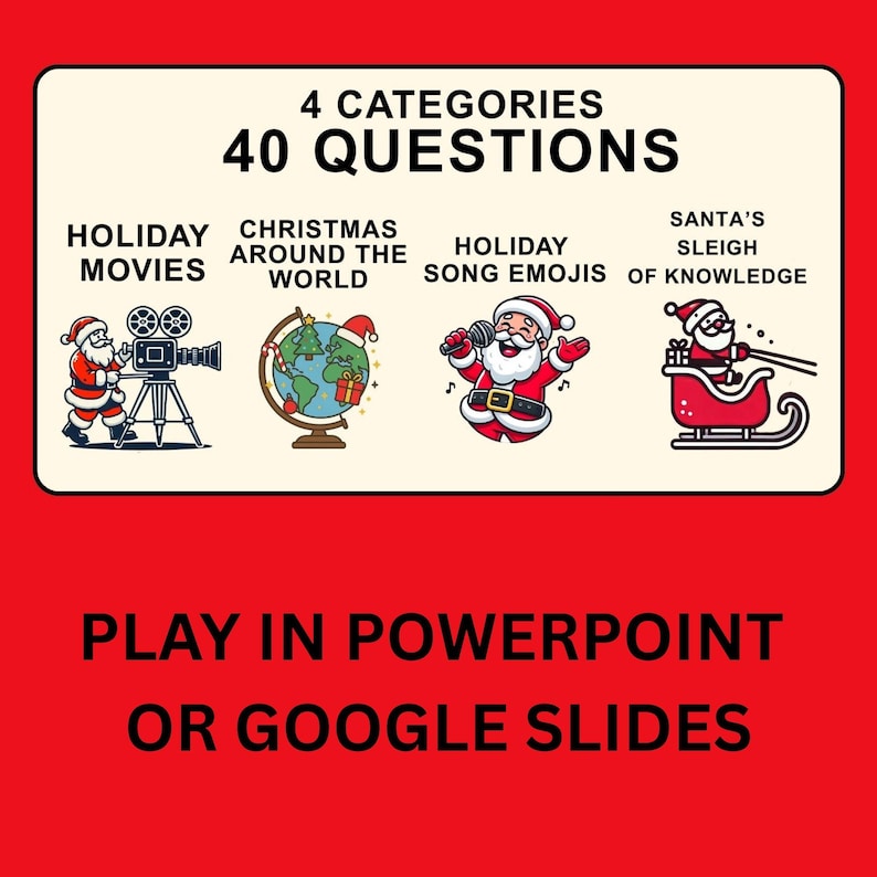 Holiday Trivia Virtual Game, Christmas Zoom Game, Holiday Powerpoint ...