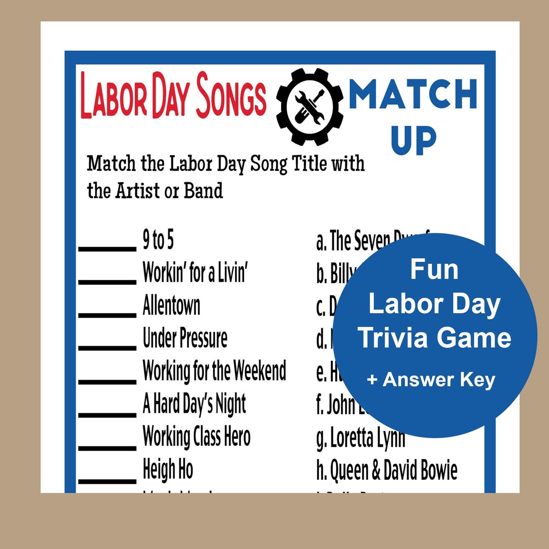 Labor Day Song Trivia Game, American Songs Trivia Game, Patriotic Games ...