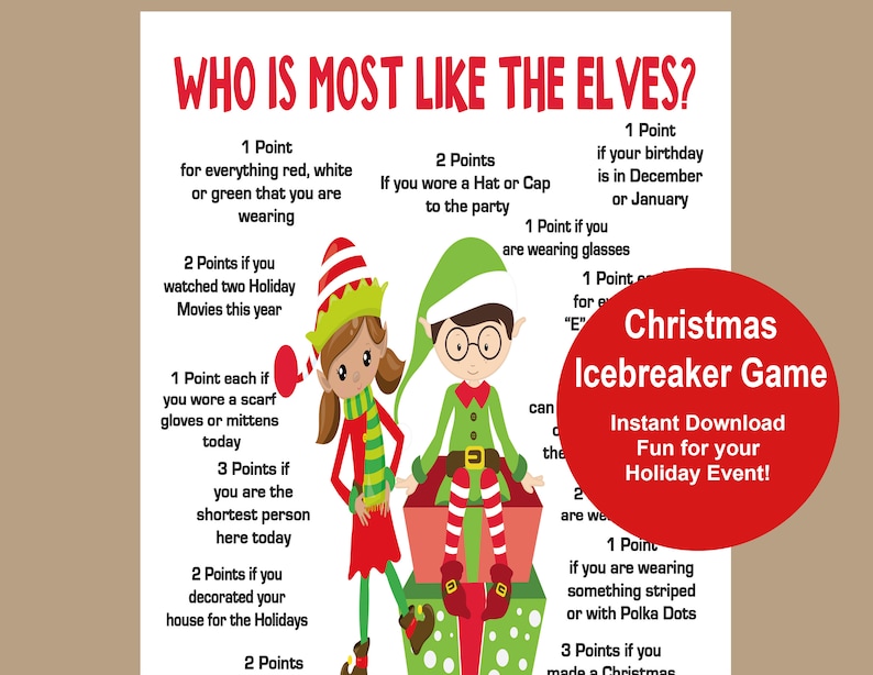 Christmas Game for Kids, Tweens, Teens, Holiday Game, Fun Group Game ...