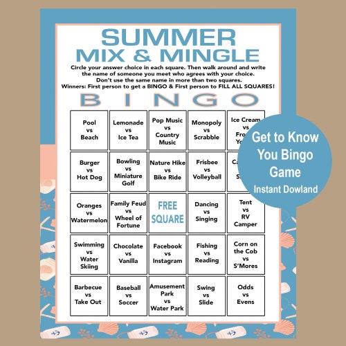 Find Someone Who Ice Breaker Bingo Find the Guest Game - Etsy