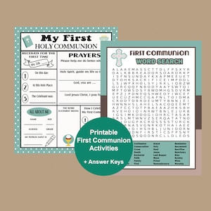 First Communion Games, First Holy Communion Activities, Word Search, I ...