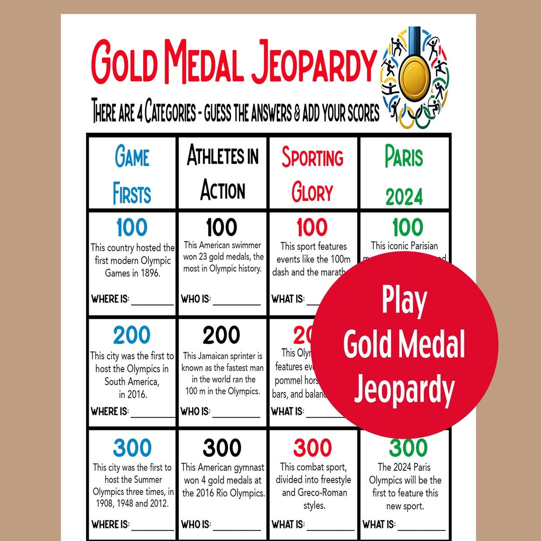 Summer Olympics Jeopardy, Olympics Trivia, International Summer Games ...