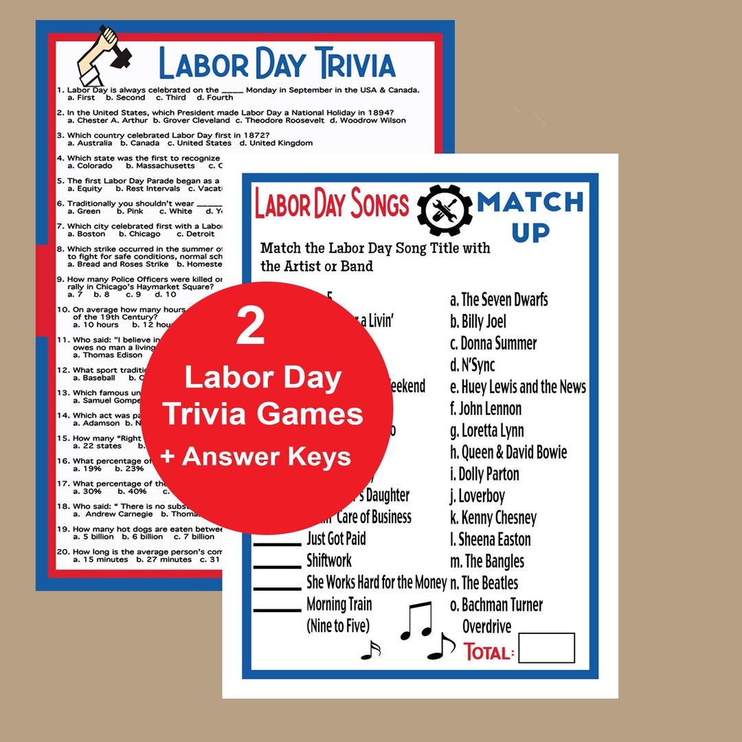 Labor Day Trivia Games, Fun Labor Day Games, Summer Family BBQ Games ...