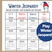 Winter Trivia Game, Winter Jeopardy, Winter Seniors Game, Winter School ...