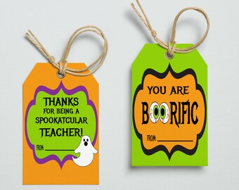 Happy Halloween Party Favor Halloween Gift Tag Halloween - Etsy