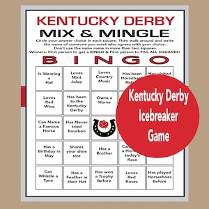 Kentucky Derby Game, Kentucky Derby Icebreaker, Kentucky Derby Party ...