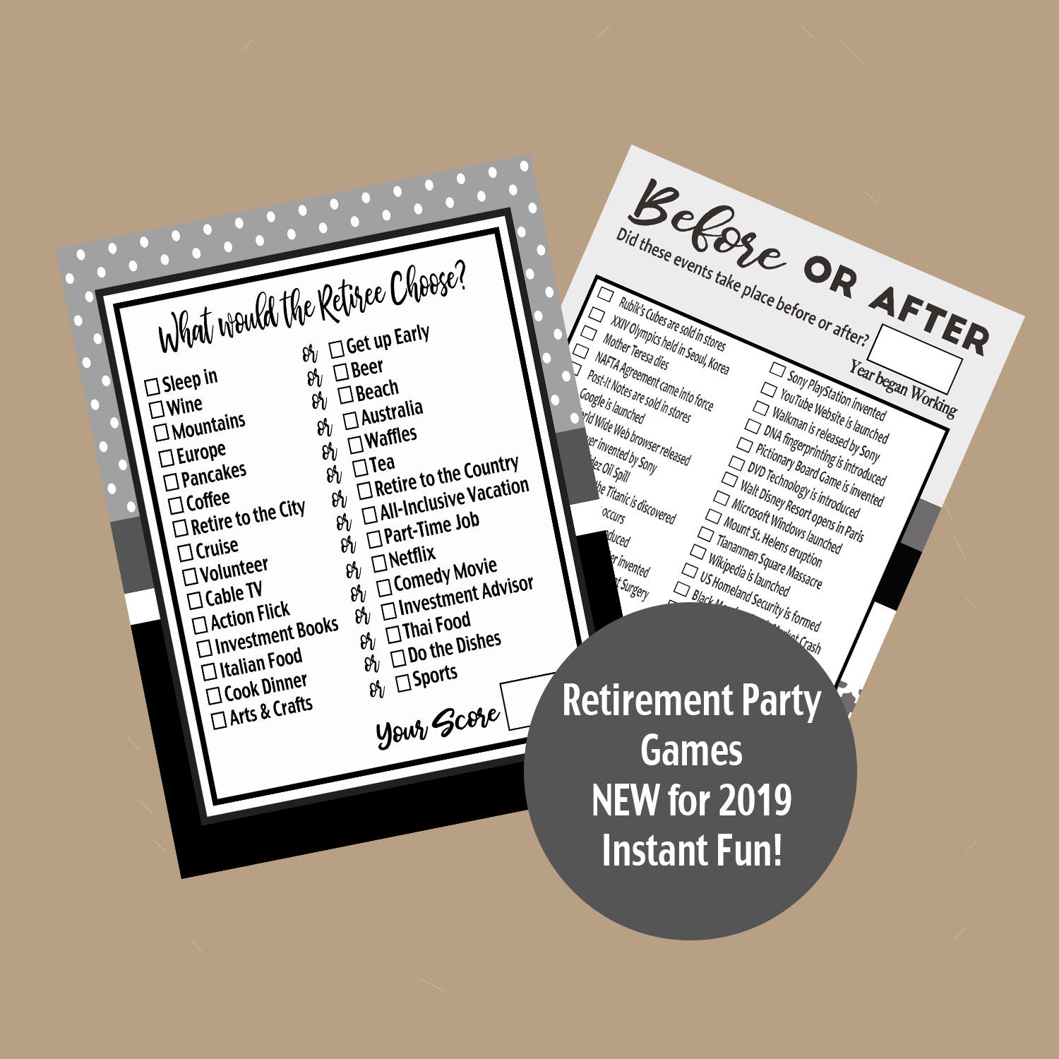 Retirement Trivia Games Retirement Party Office Retirement | Etsy