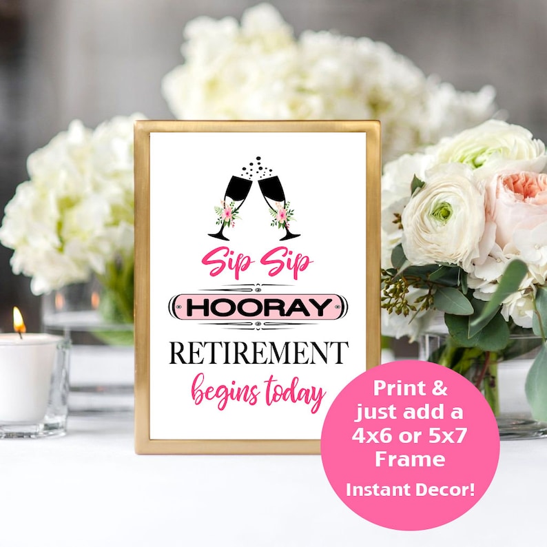 Retirement Table Signs Retirement Party Decor Teacher | Etsy
