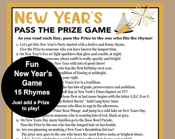 New Years Trivia Game, New Years Eve Trivia Game 2025, Printable New ...