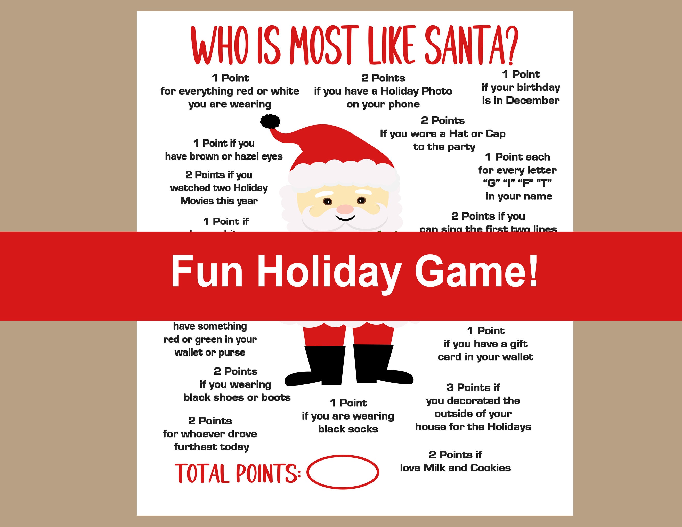 Christmas Mix and Mingle Game Printable 2022 Holiday Games - Etsy