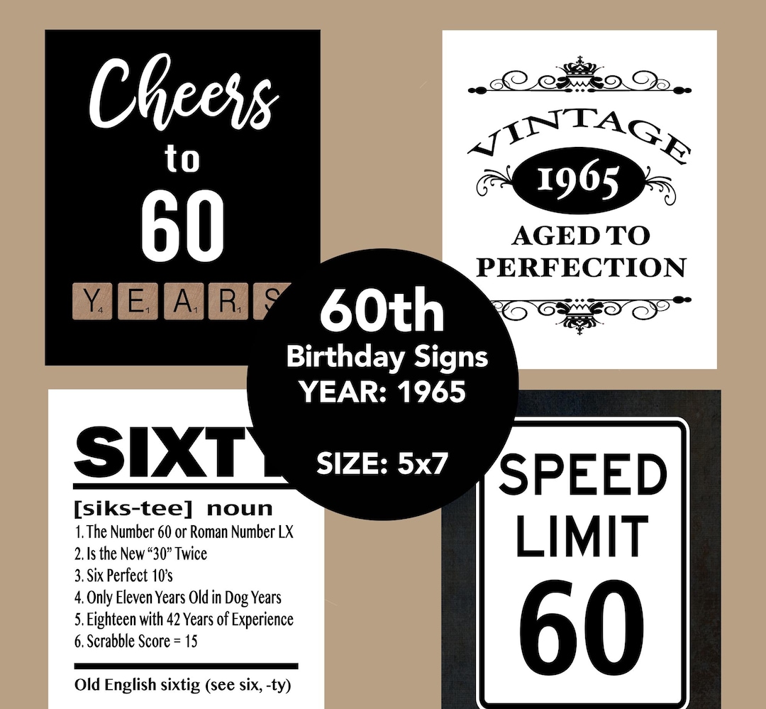 60th Birthday Party Decorations, 60th Birthday Decor, 60th Birthday ...