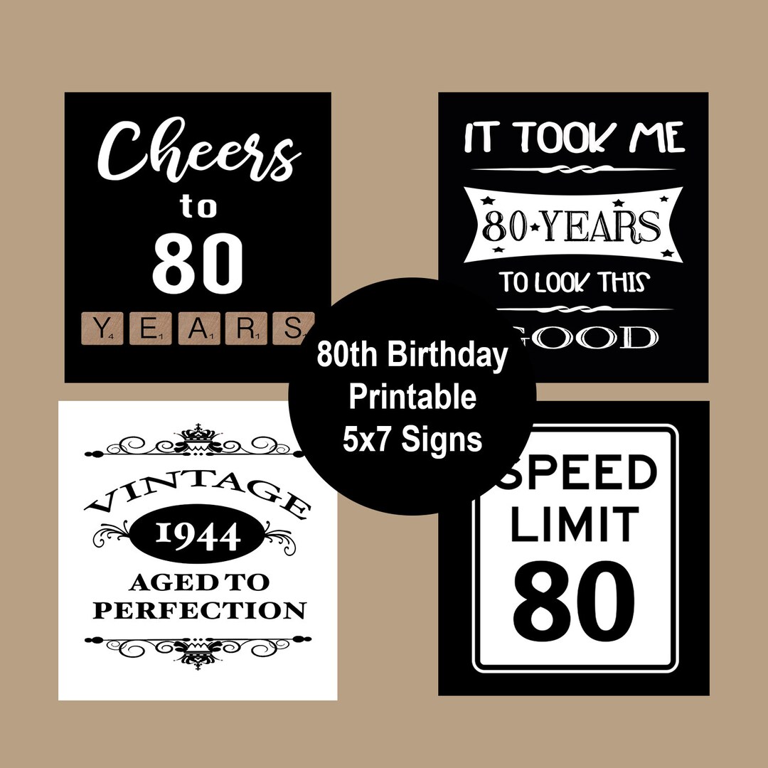 80th Birthday Party Decorations, 80th Birthday Party Table Decorations ...