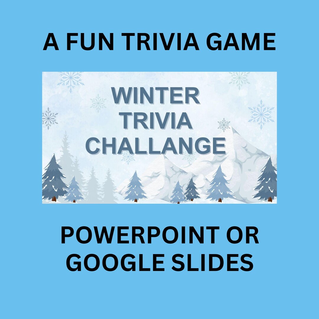 Winter Trivia Challenge Game, Fun Winter Zoom Powerpoint Activity for ...