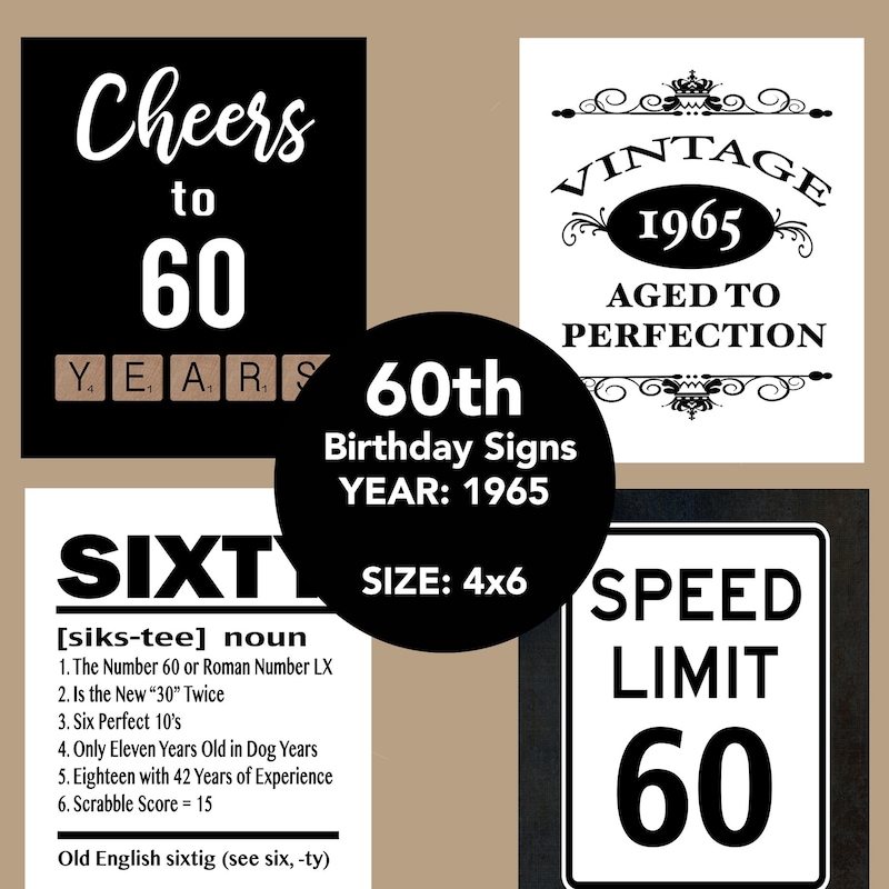 60 geburtstag deko - Etsy.de