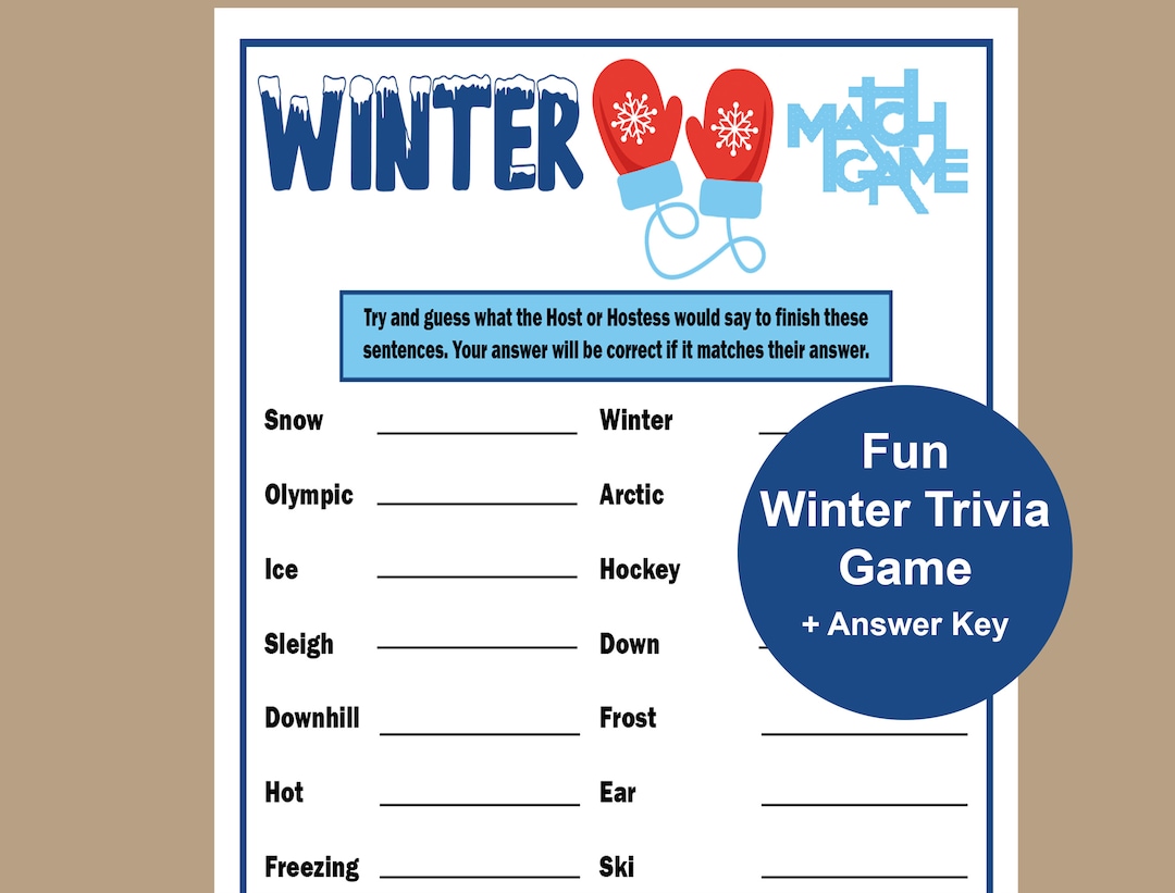 Winter Trivia Game, Winter Finish the Phrase Game, Winter Icebreaker ...