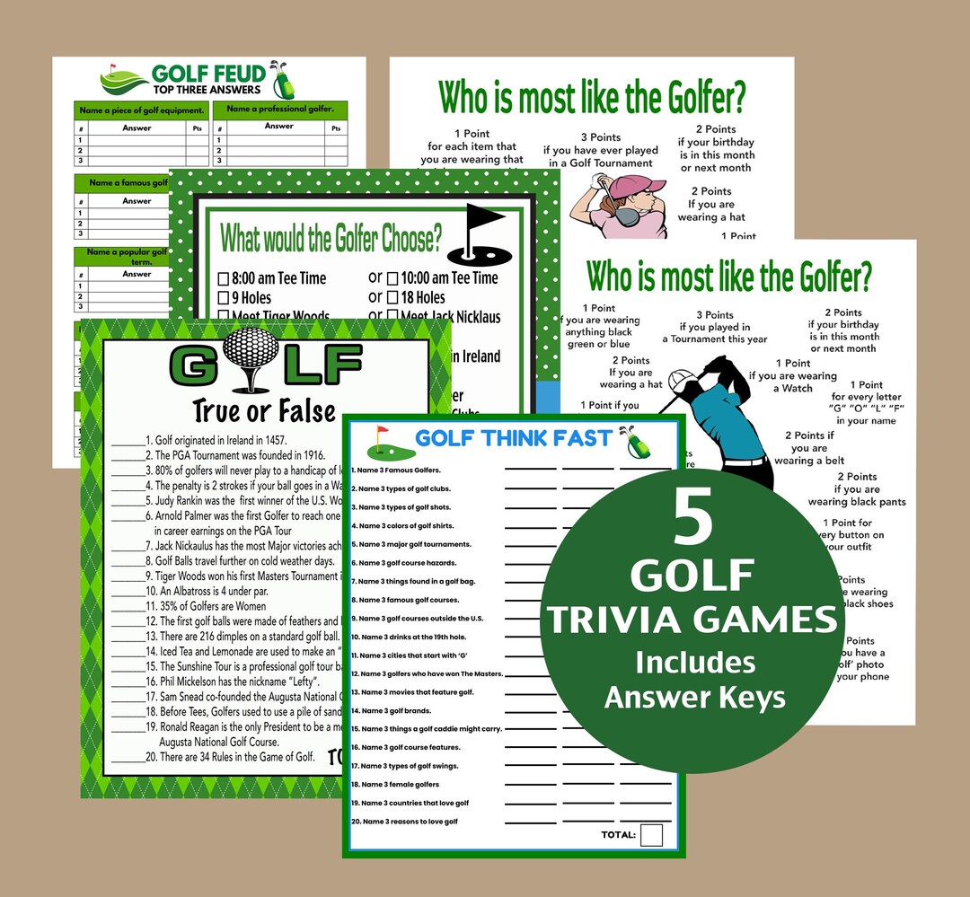 Golf Trivia Games, Golf Feud, Golf Tournaments Icebreakers, Golf ...