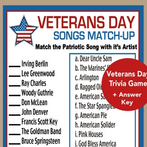 Veterans Day Games, Veterans Day Icebreaker, Veterans Day Quiz ...