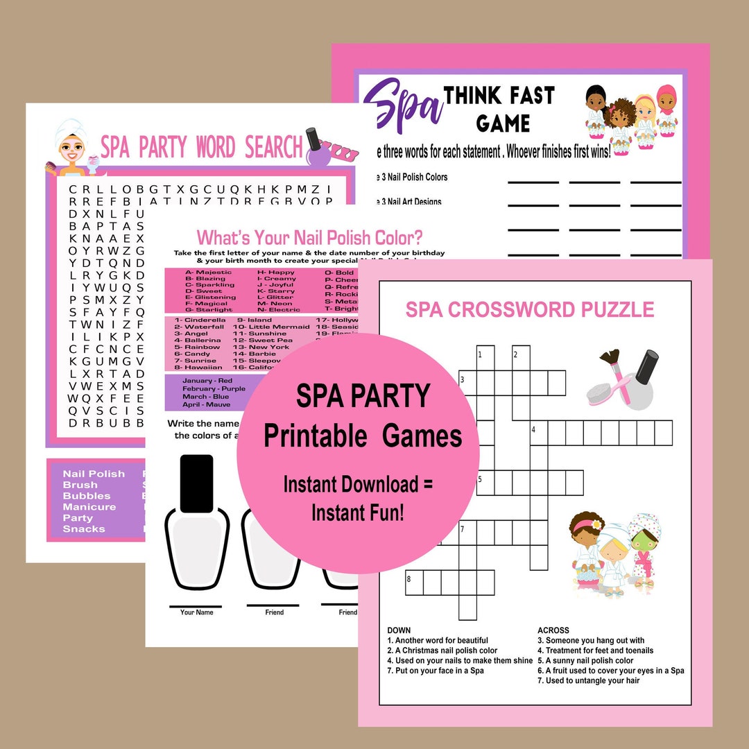 Spa Party Games, Spa Party, Slumber Party, Spa Party Birthday ...