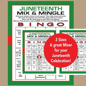 Juneteenth Icebreaker Bingo, Mix and Mingle Icebreaker, Fun Juneteenth ...