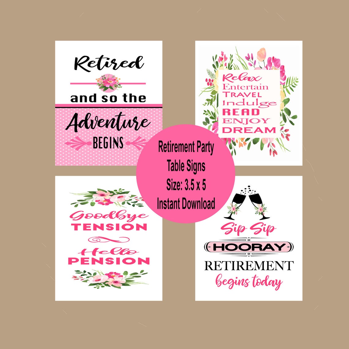 Retirement Table Signs Retirement Party Decor Teacher - Etsy