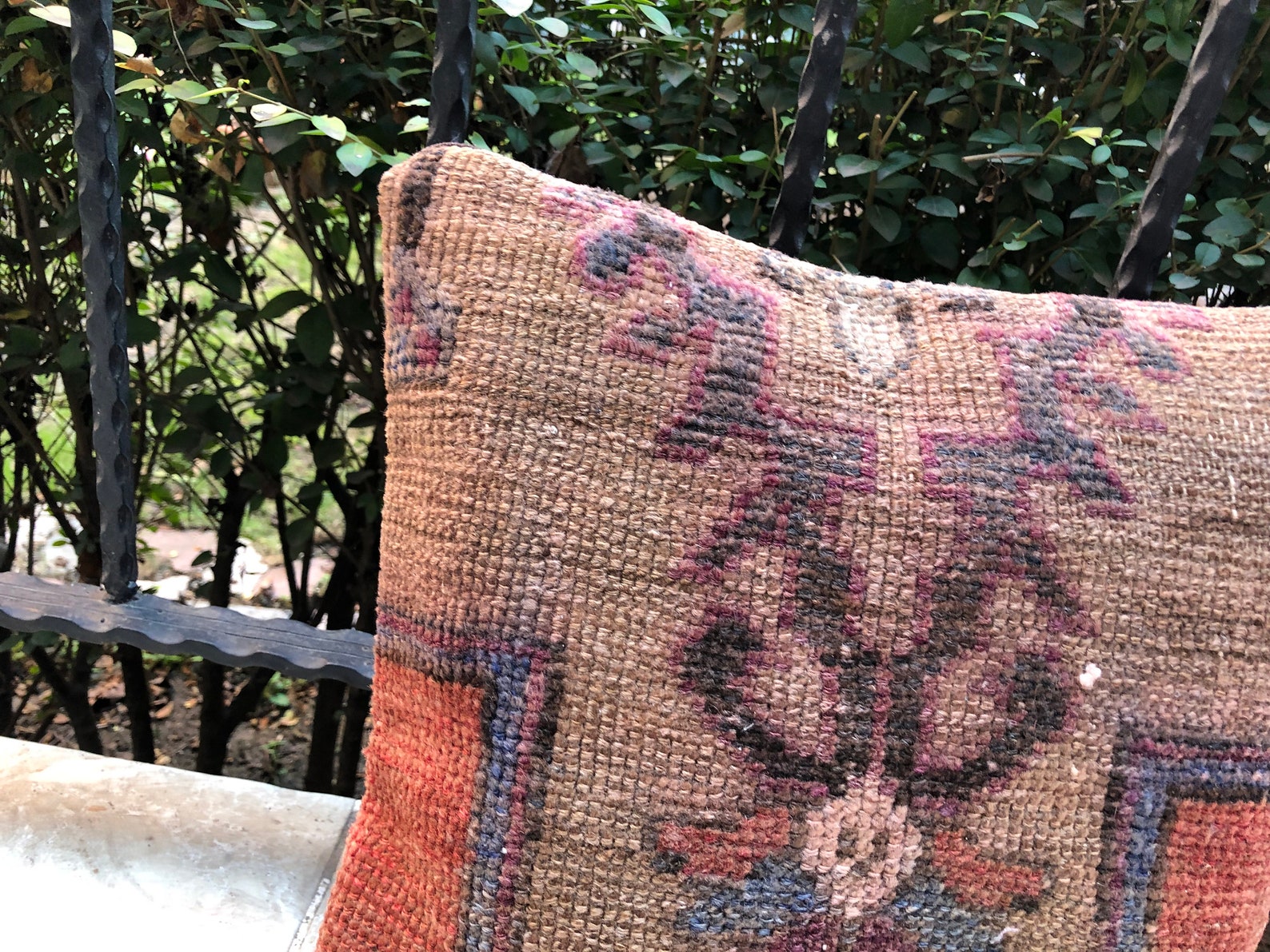 Vintage Rug 16x16 Inches Pillow Cover Rug Hand Made Vool | Etsy