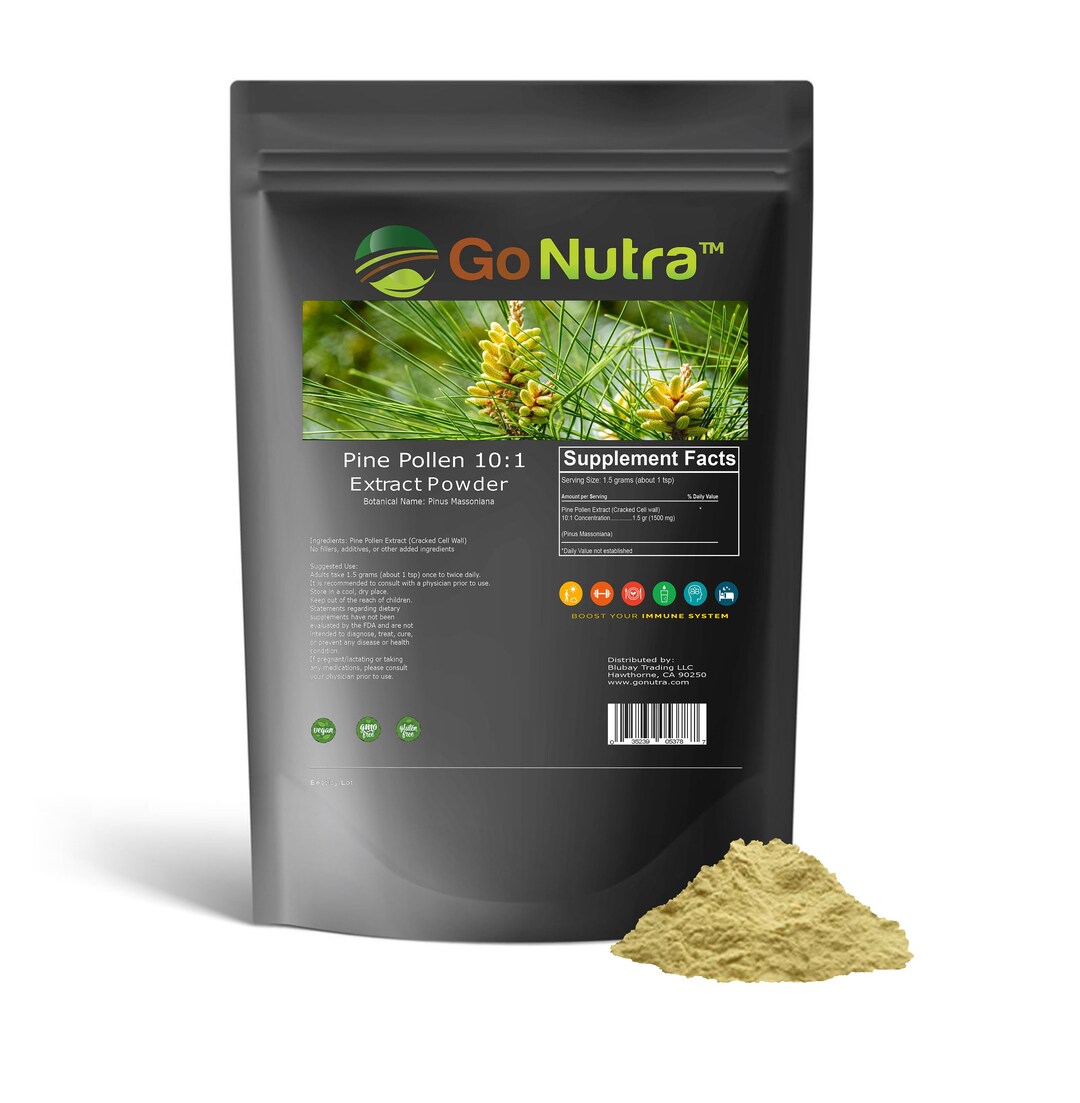 Pine Pollen Extract Powder Cracked Broken Cell Wall | Natural ...