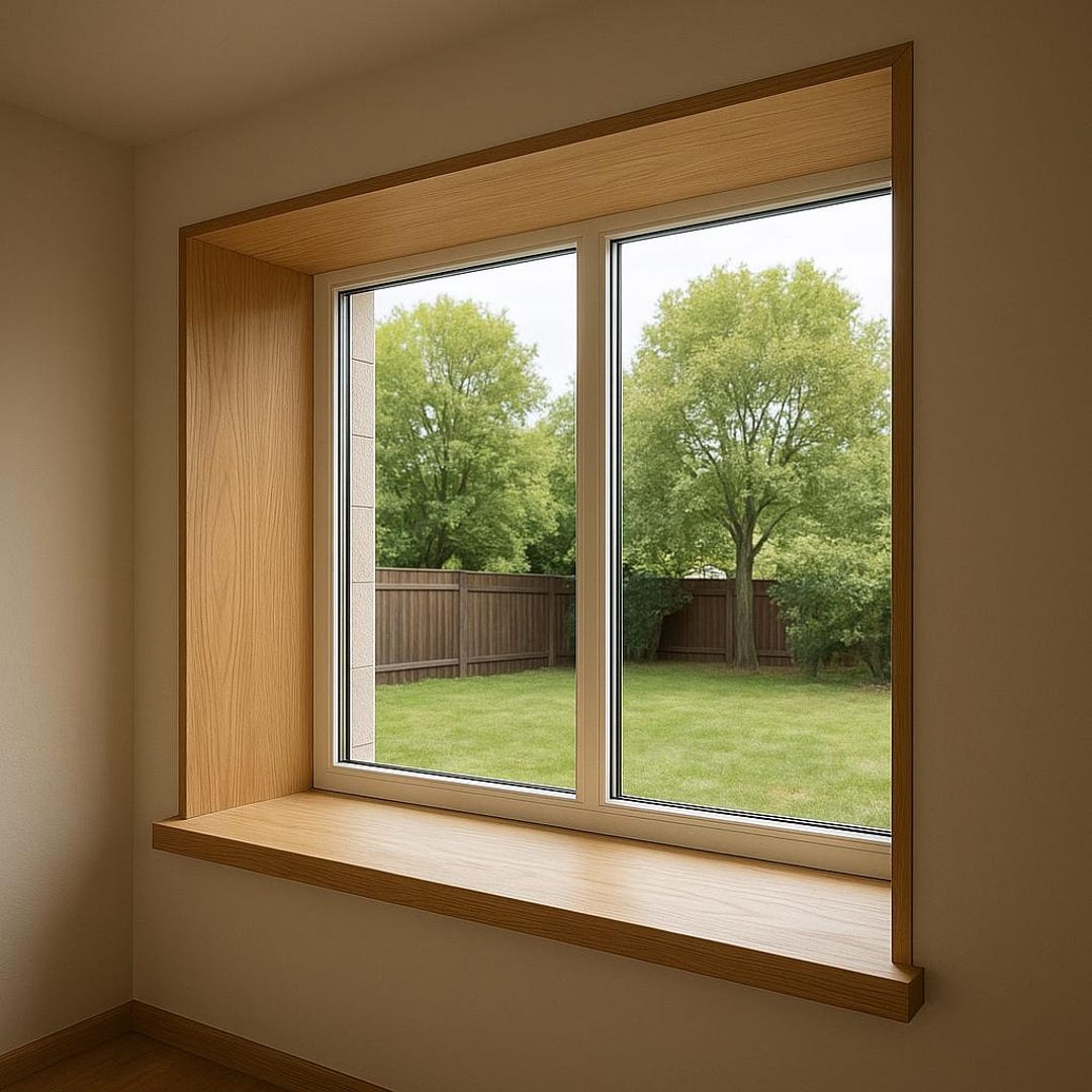 Minimalist Wood Window Jambs – Custom Natural Trim for Interior ...
