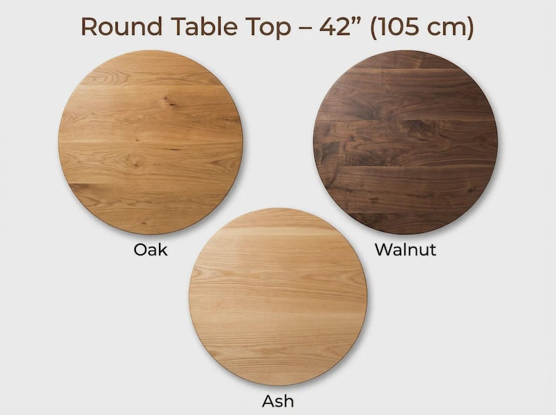 Round Table Top – Handcrafted Solid Wood Surface for Dining, Office, or ...